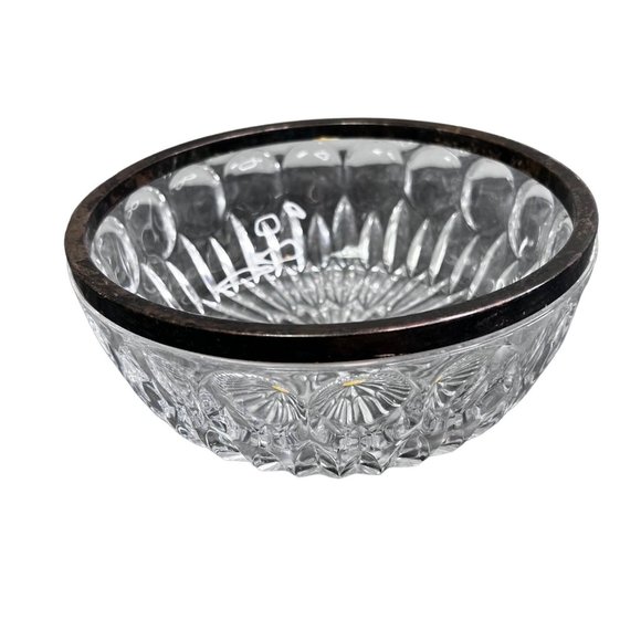 Dining | Vintage Cut Lead Crystal Bowl Silver Rim West Germany Fruit ...